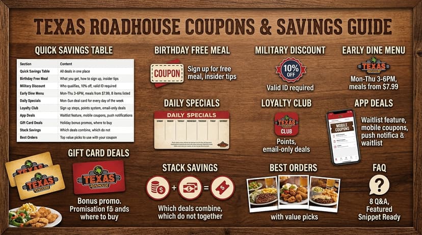 Texas Roadhouse Coupons 2026: Free Meals, Military Discounts & Deals ...